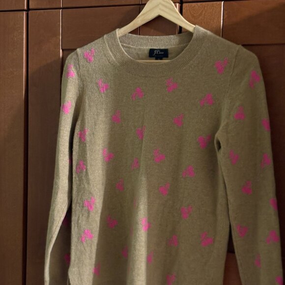 J. Crew Factory | Sweaters | J Crew Cashmere Cherry Print Crew ...